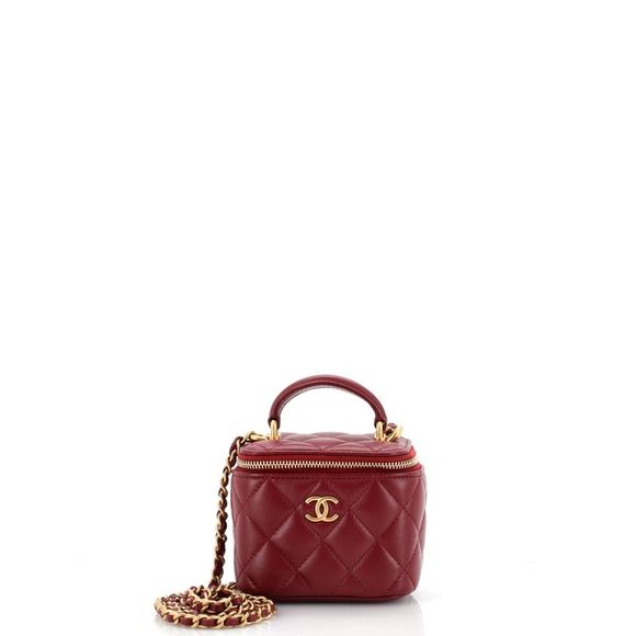 CHANEL | Bags | Chanel Classic Top Handle Vanity Case With Chain ...